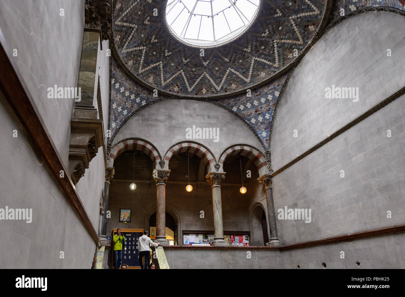 DUBLIN, IRELAND - JULY 12, 2016: Interior of the Archaeological faculty ...