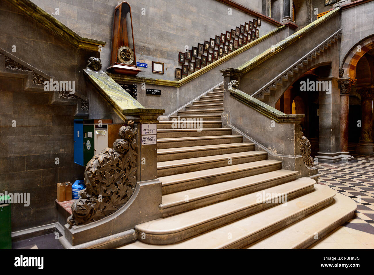 DUBLIN, IRELAND - JULY 12, 2016: Interior of the Archaeological faculty ...