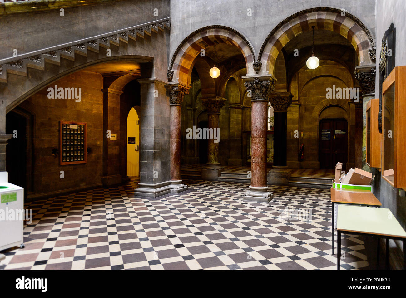 DUBLIN, IRELAND - JULY 12, 2016: Interior of the Archaeological faculty ...