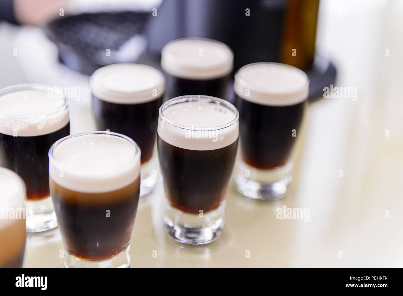 DUBLIN, IRELAND - JULY 12, 2016: Guinness beer at the museum in Dublin ...