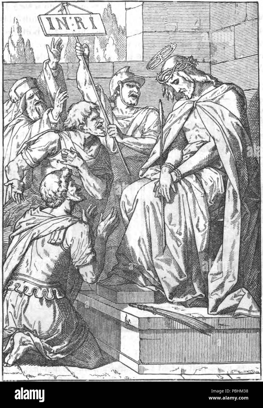 Depiction biblical scene jesus Black and White Stock Photos & Images ...