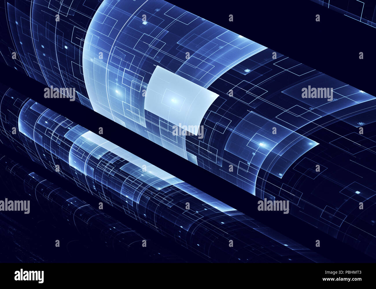 Abstract technology 3D illustration Stock Photo - Alamy
