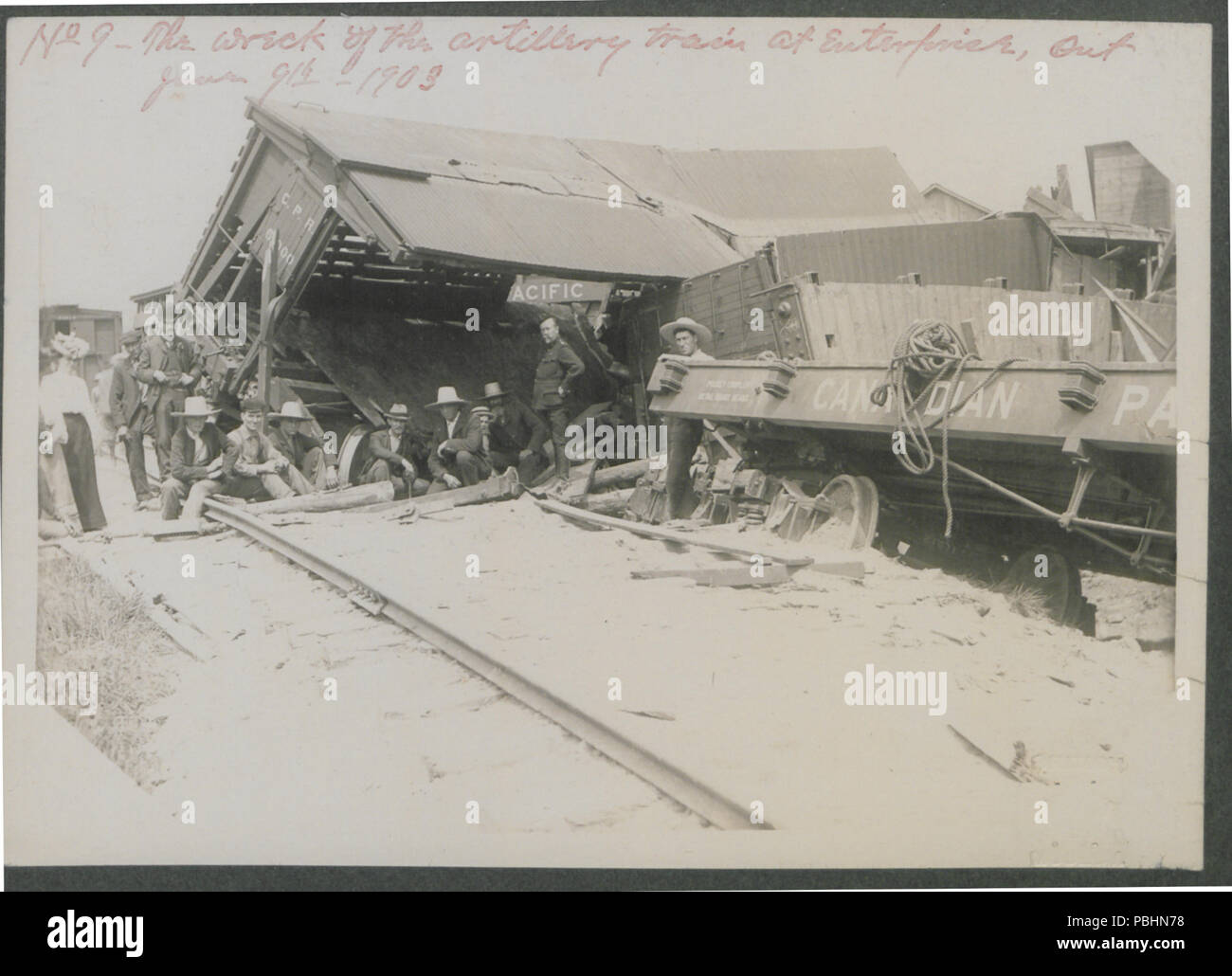 1714 The wreck of the artillery train at Enterprise, Ontario, June 9 ...