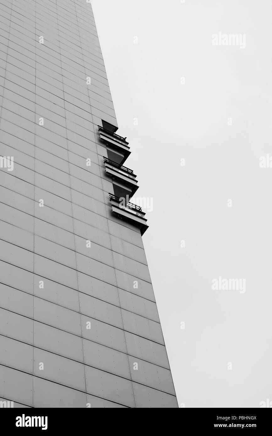 Residential building in architectural Black and White Stock Photos ...