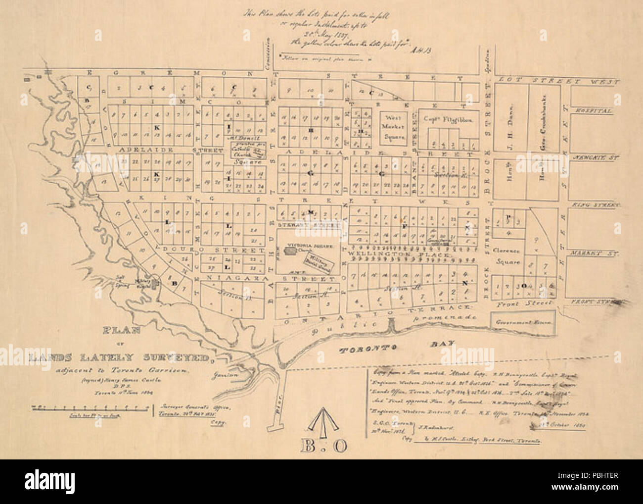 City toronto historical map hi-res stock photography and images - Alamy