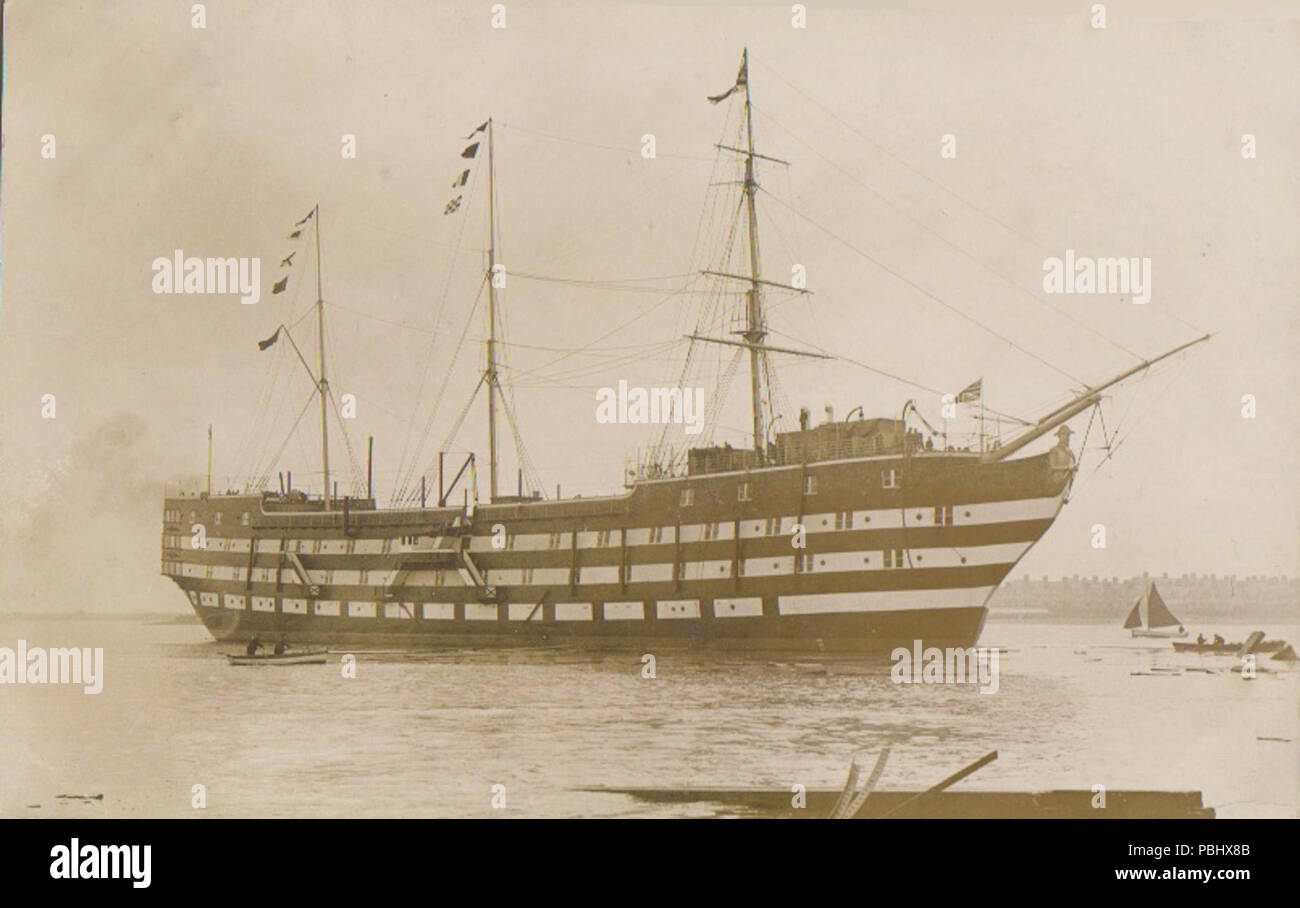 1770 Training Ship Exmouth 1905 Stock Photo - Alamy