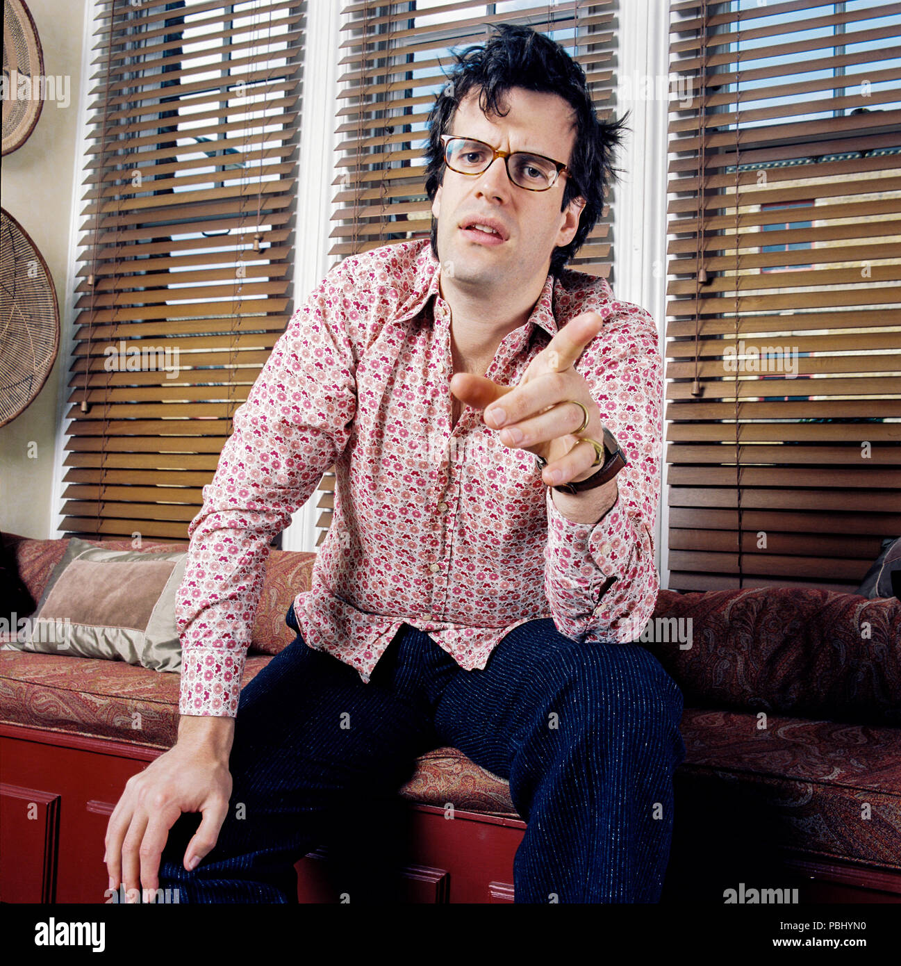 Marcus Brigstocke, English comedian, actor and satirist photographed in ...
