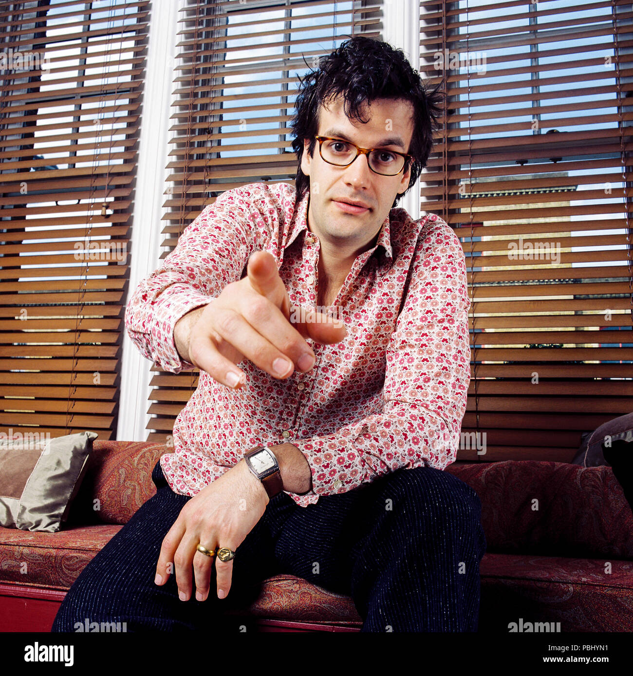 Marcus Brigstocke, English comedian, actor and satirist photographed in ...