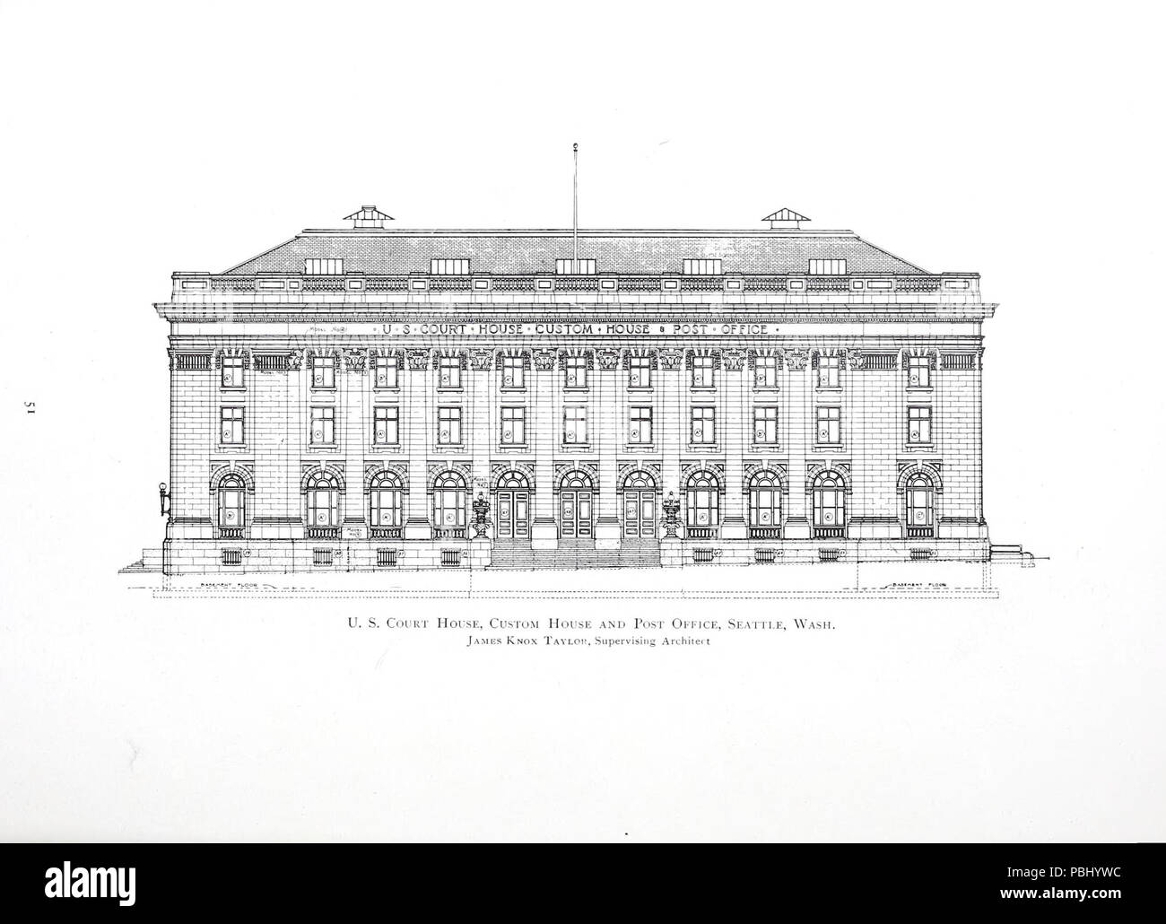 1785 U.S. Court House, Custom House and Post Office, Seattle ...