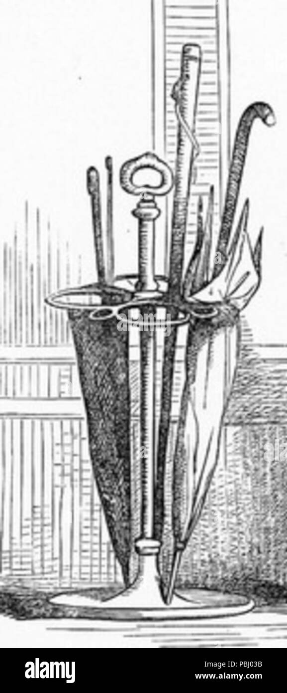 1787 Umbrella Stand Drawing Stock Photo Alamy