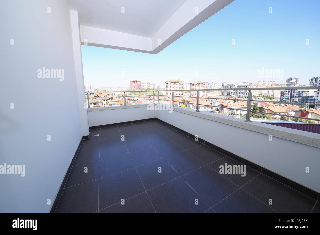 Empty modern balcony Stock Photo - Alamy