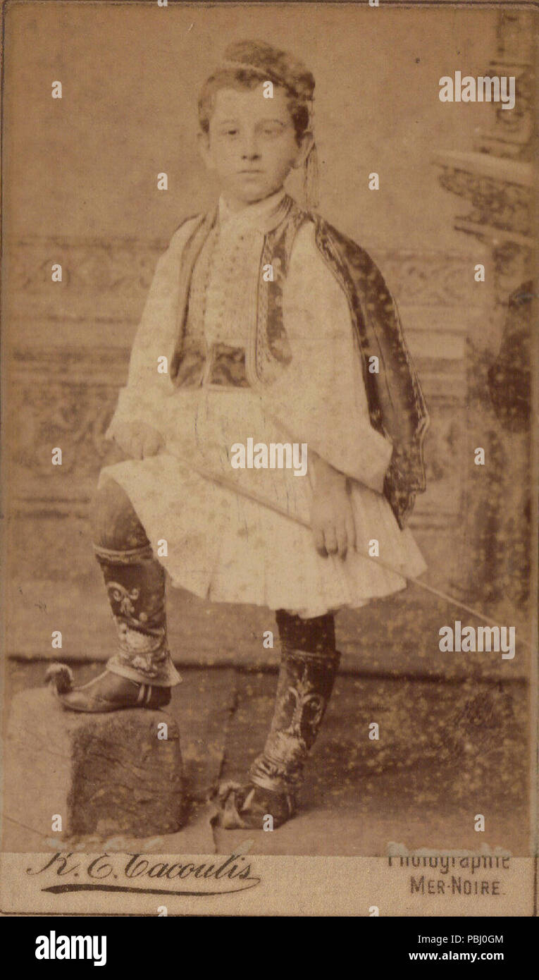 1792 Unknown boy in Greek Evzone Costume in Trebizonde in the 19th ...