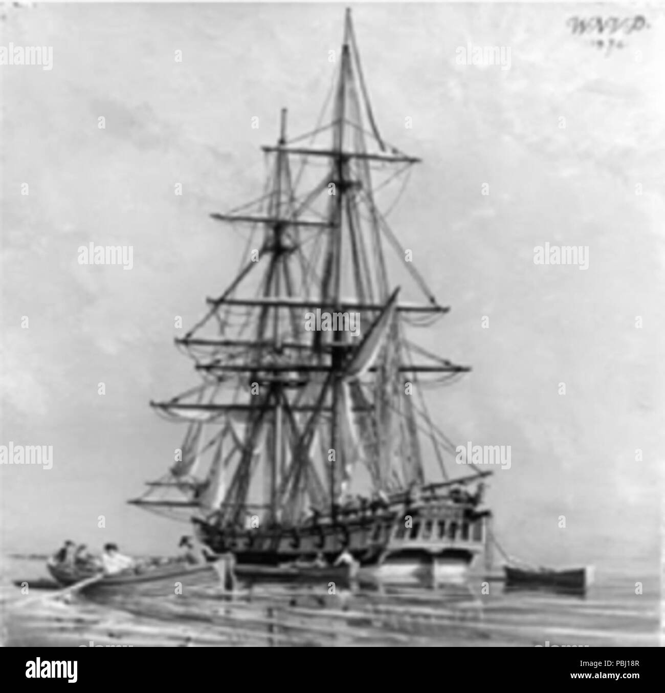 1796 USS Cabot (1775 Stock Photo - Alamy