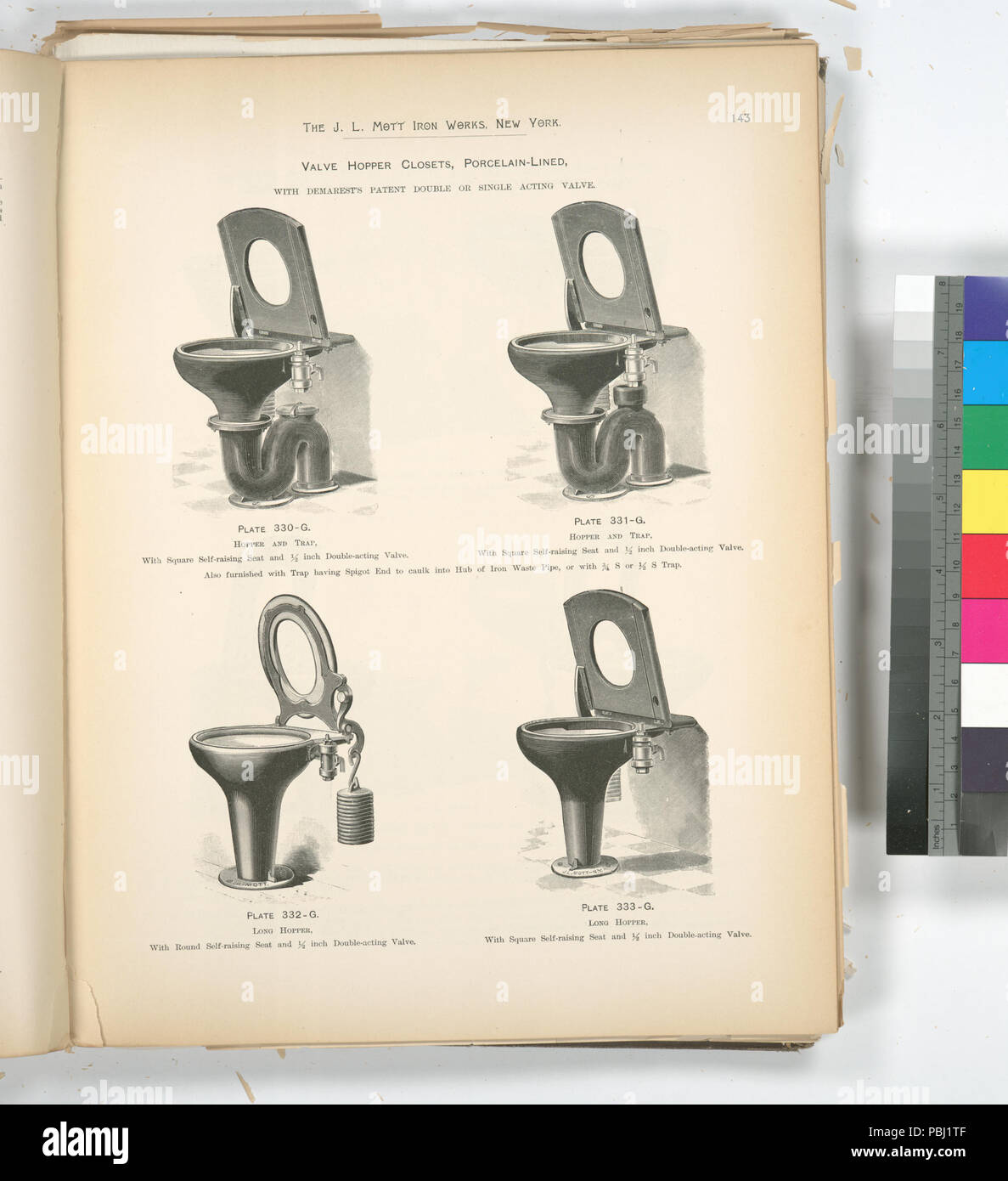 1800 Valve Hopper Closets, Porcelain-Lined (NYPL b15260162-487447 Stock ...