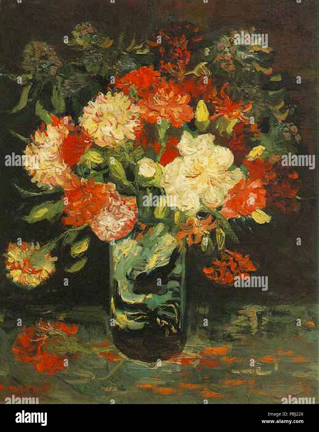 1801 Vase with Carnations by Vincent van Gogh Stock Photo - Alamy