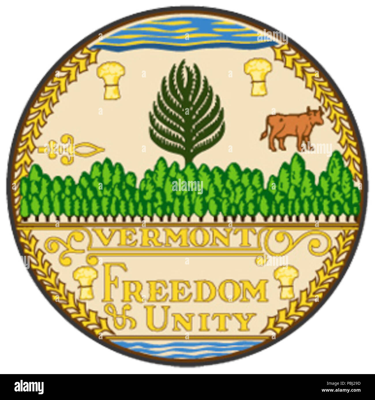 Seal of the vermont hi-res stock photography and images - Alamy