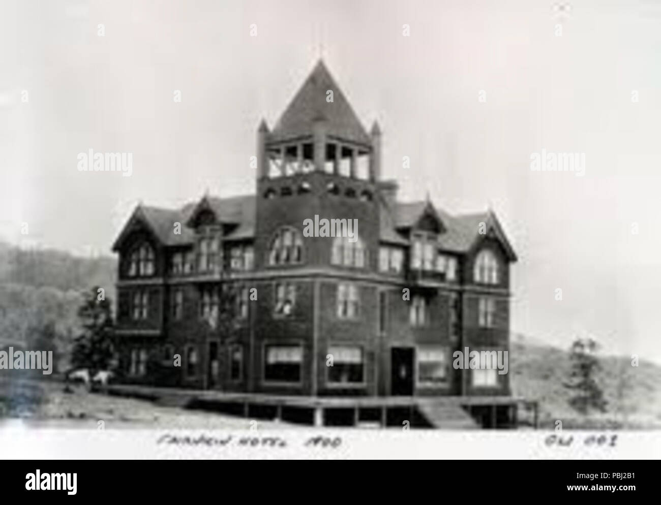 1803 Very old hotel from fairview bc that burnt down in 1912 Stock ...