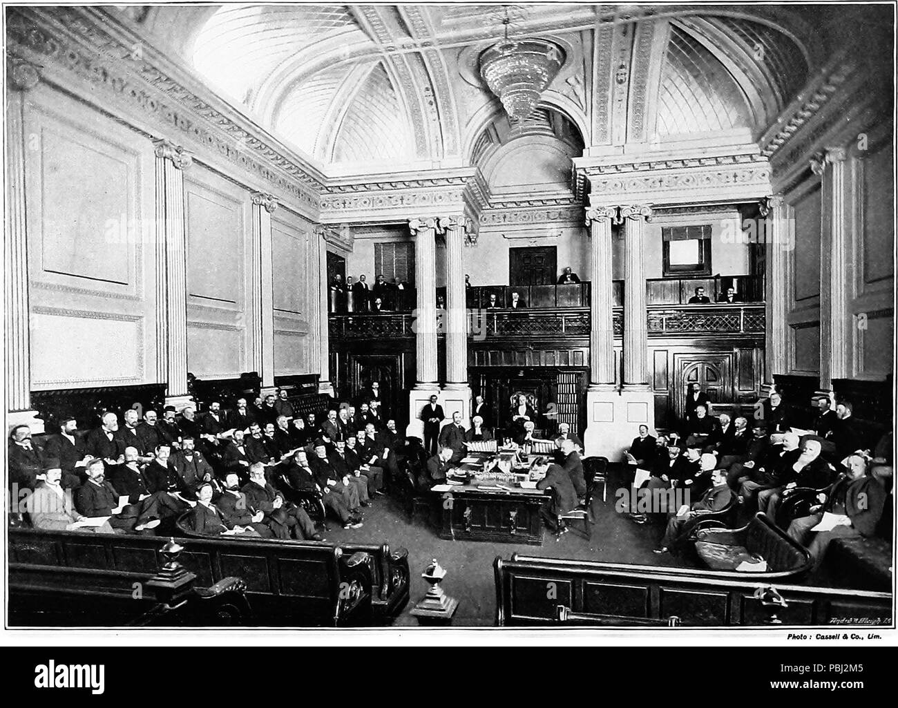Assembly gathering Black and White Stock Photos & Images - Alamy