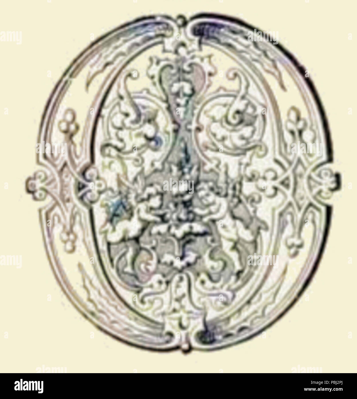 1805 Victorian Style Letter O Stock Photo - Alamy