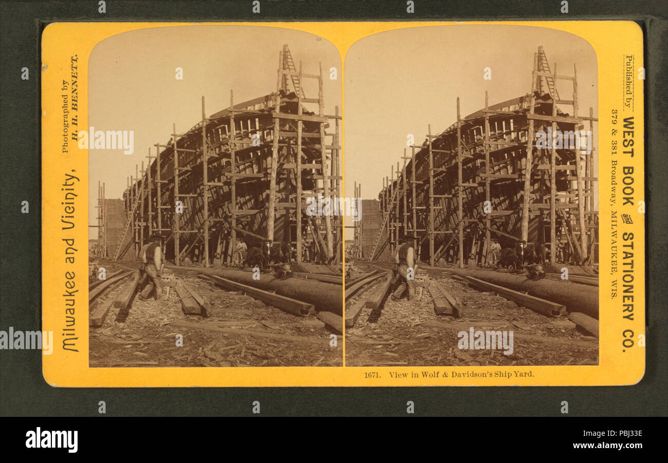 1809 View in Wolf & Davidson's Ship Yard, by Bennett, H. H. (Henry ...