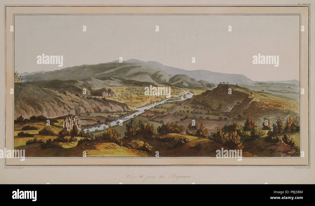 1818 View W from the Pergama - Gell William Sir - 1804 Stock Photo - Alamy