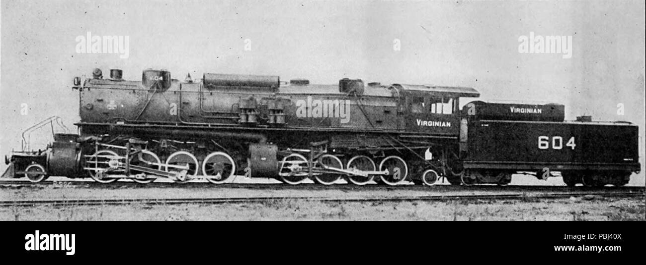 1822 Virginian Ry Class AD 2-8-8-2 Mallet Steam Locomotive Stock Photo ...