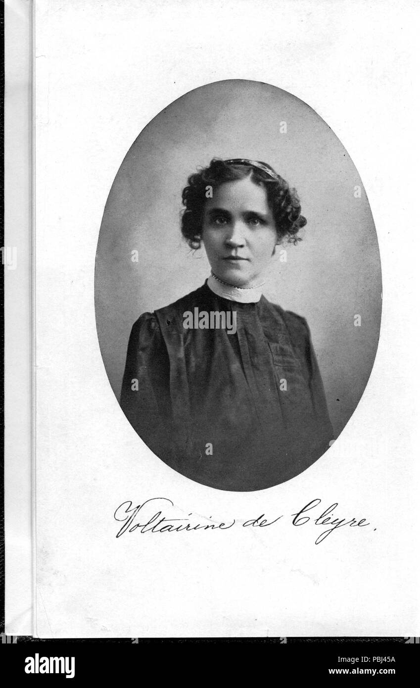 1823 Voltairine de Cleyre frontispiece Stock Photo - Alamy