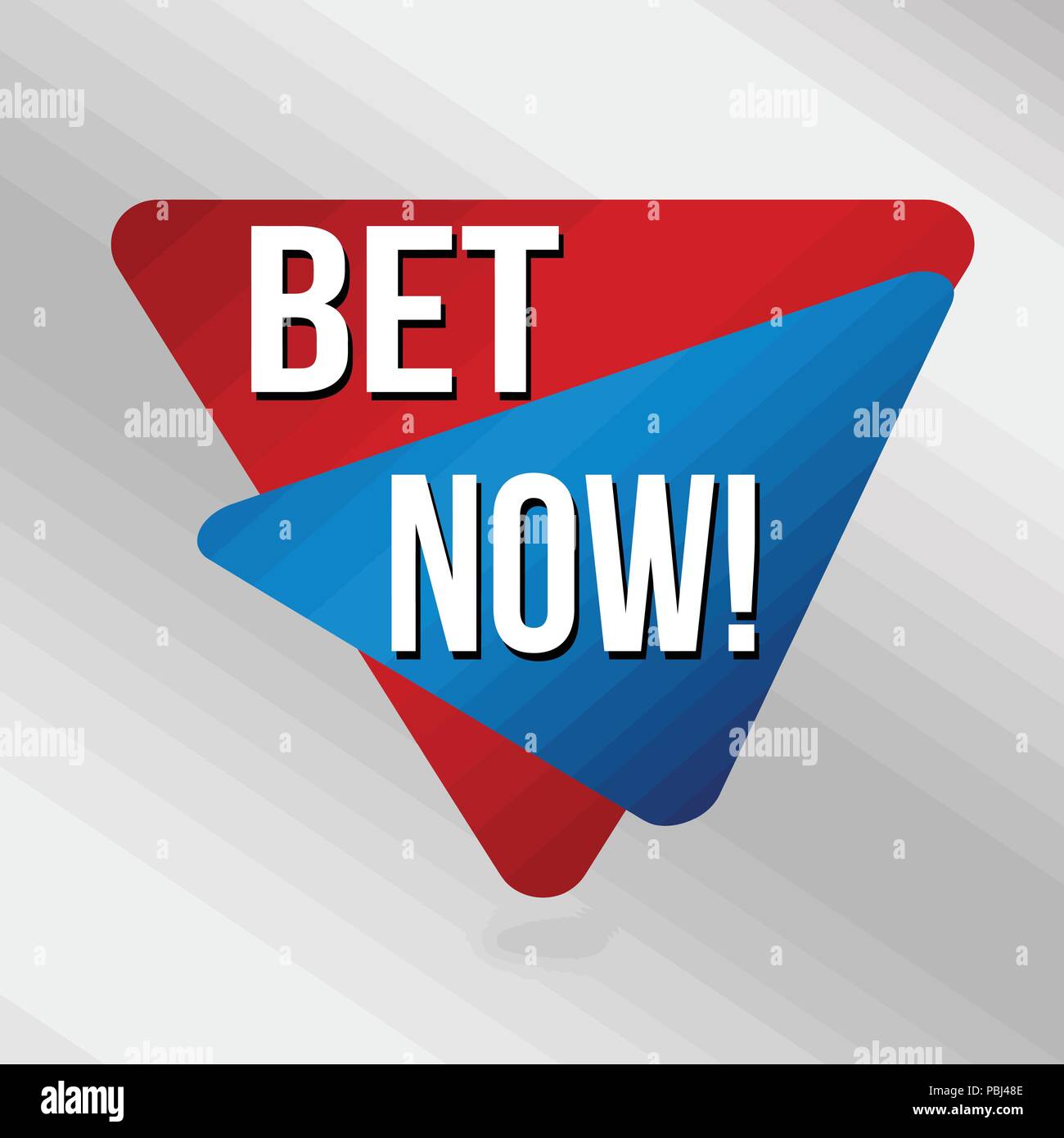 Bet now sign or label on grey background, vector illustration Stock ...
