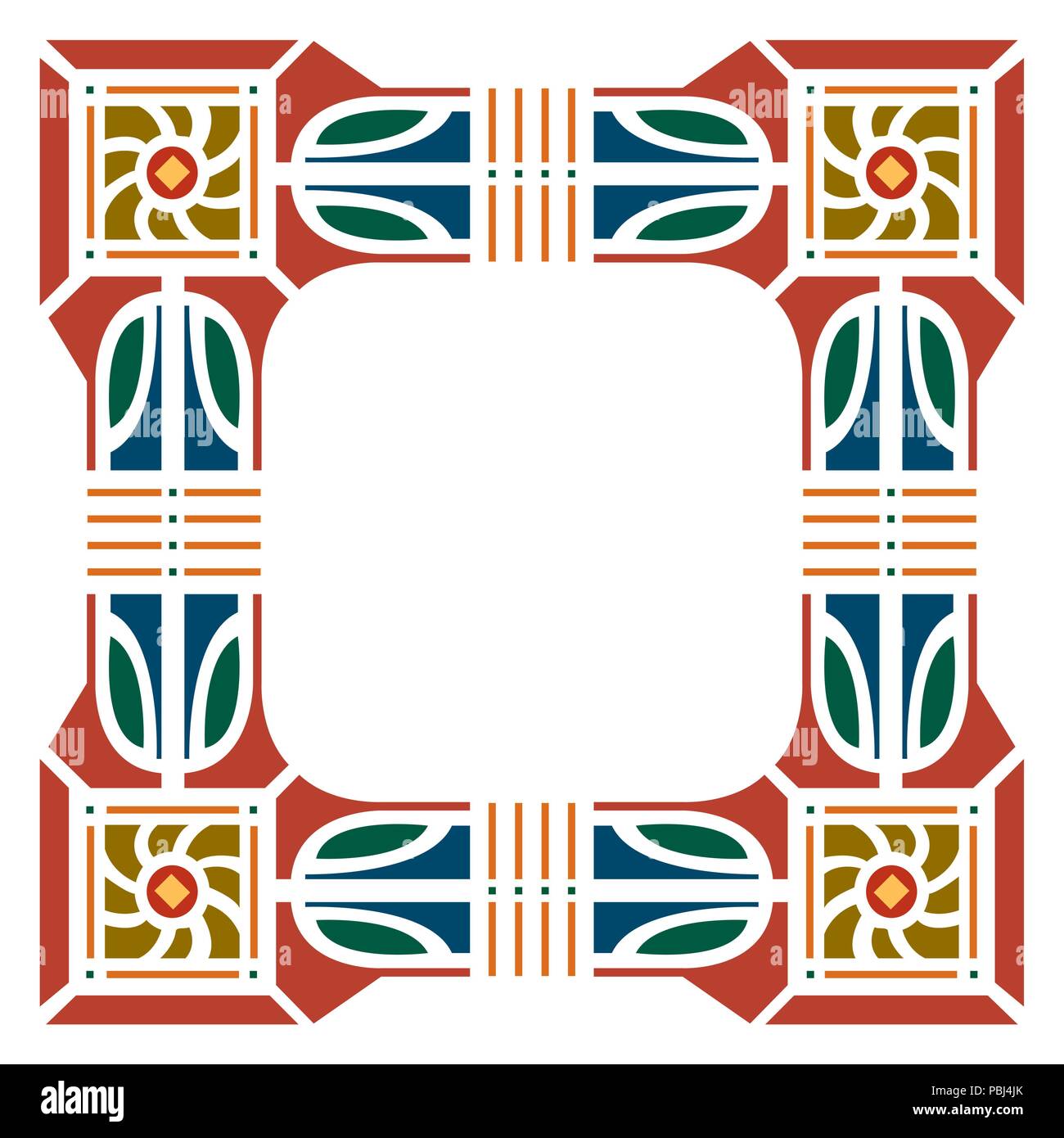 Ornate square border hi-res stock photography and images - Alamy