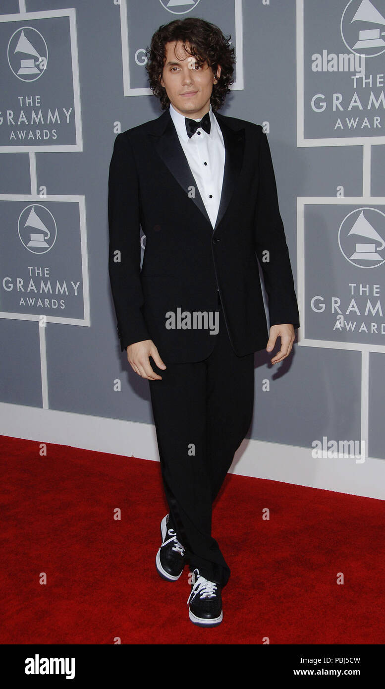 John Mayer arriving at the 49th Annual Grammy's at the Staples Center ...