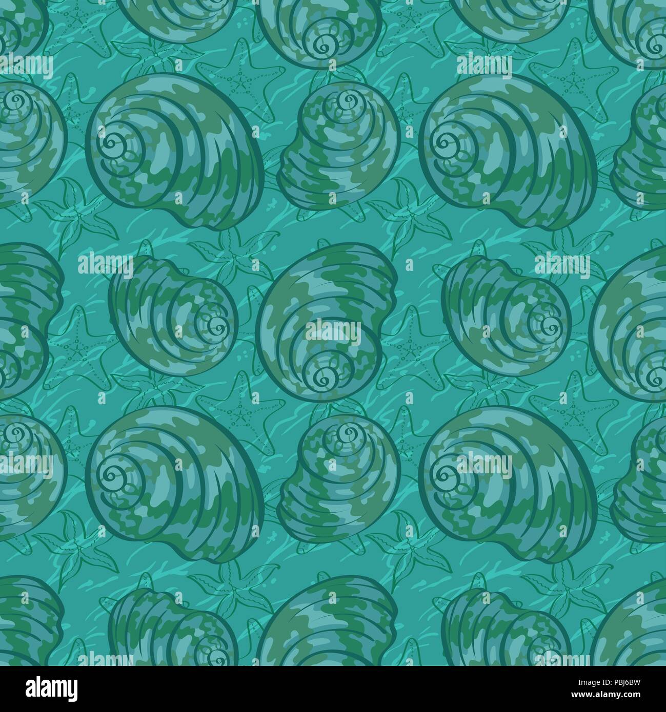 Decoration of seashells Stock Vector Images - Alamy