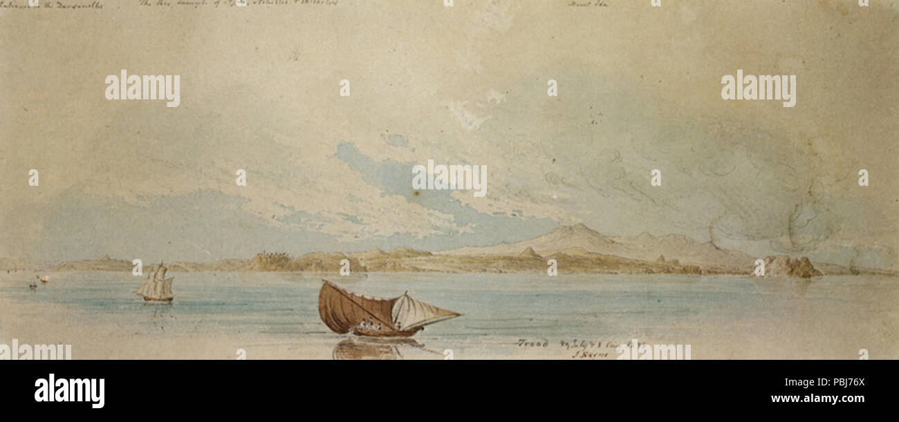 1774 Troad 29 July and 8 Aug - J Skene Entrance to the Dardanelles The ...