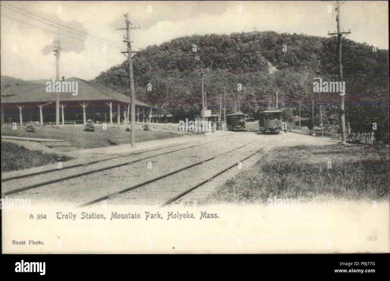 1774 Trolley station at Mountain Park, Holyoke, MA Stock Photo - Alamy