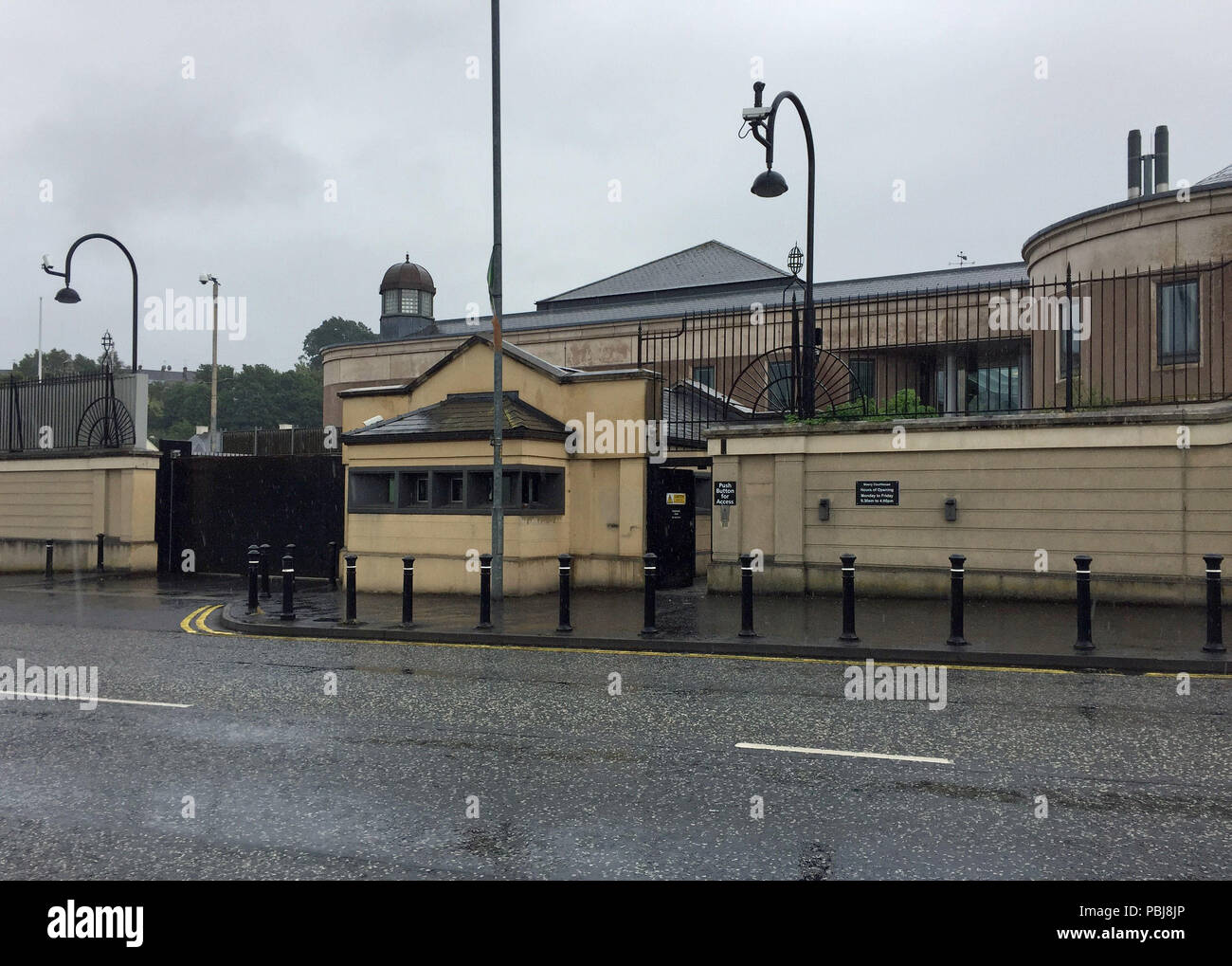 A general view of Newry Courthouse, where a 27-year-old man is due to ...