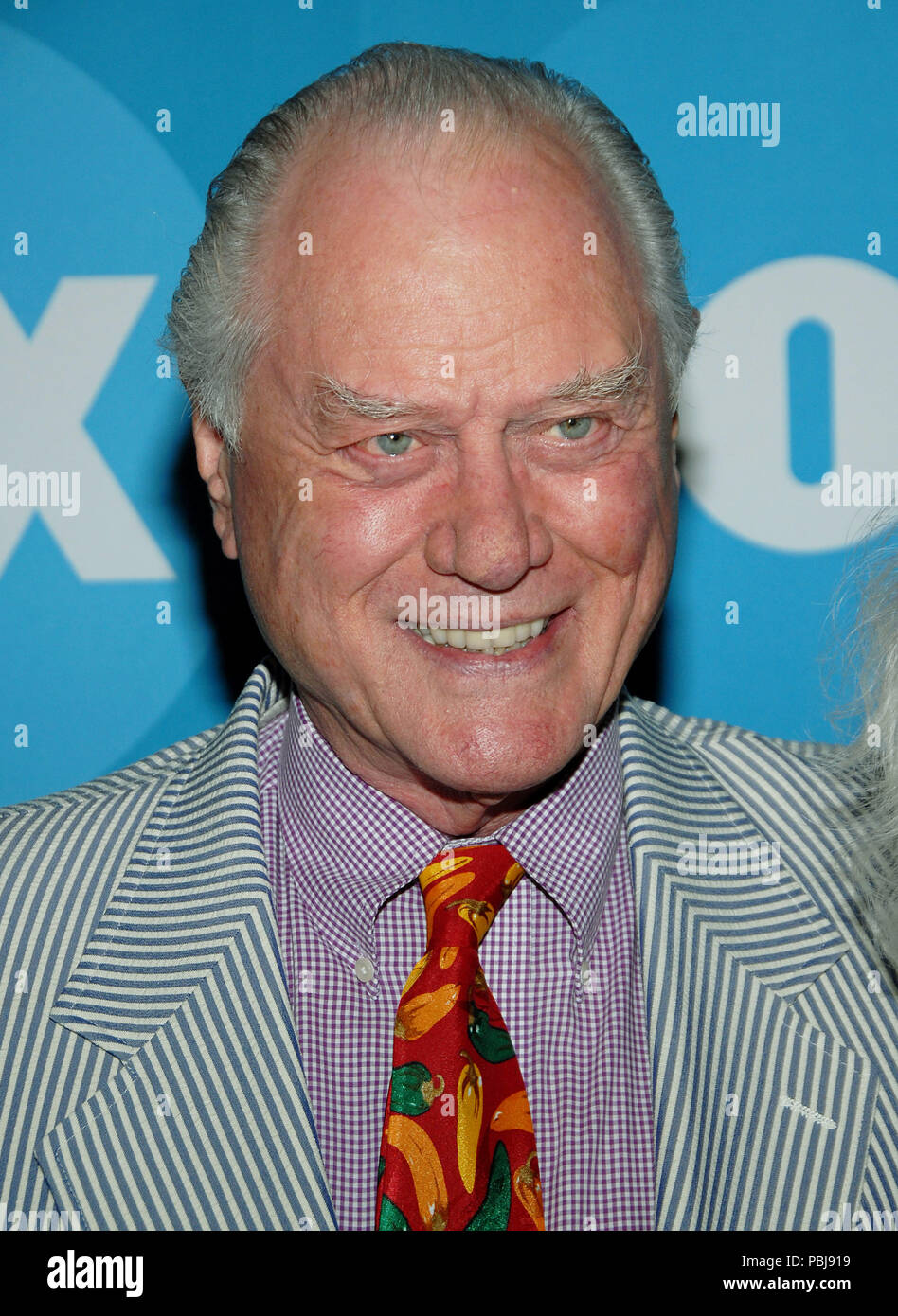 Larry Hagman arriving at the FOX tca Summer party at the Ritz Carlton ...