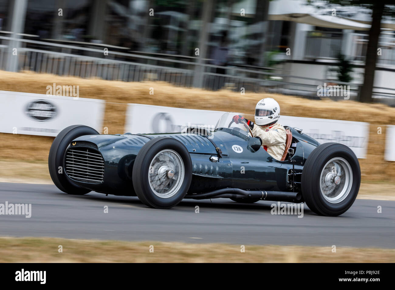 1950 BRM Type 15 V16 with driver Doug Hill at the 2018 Goodwood ...