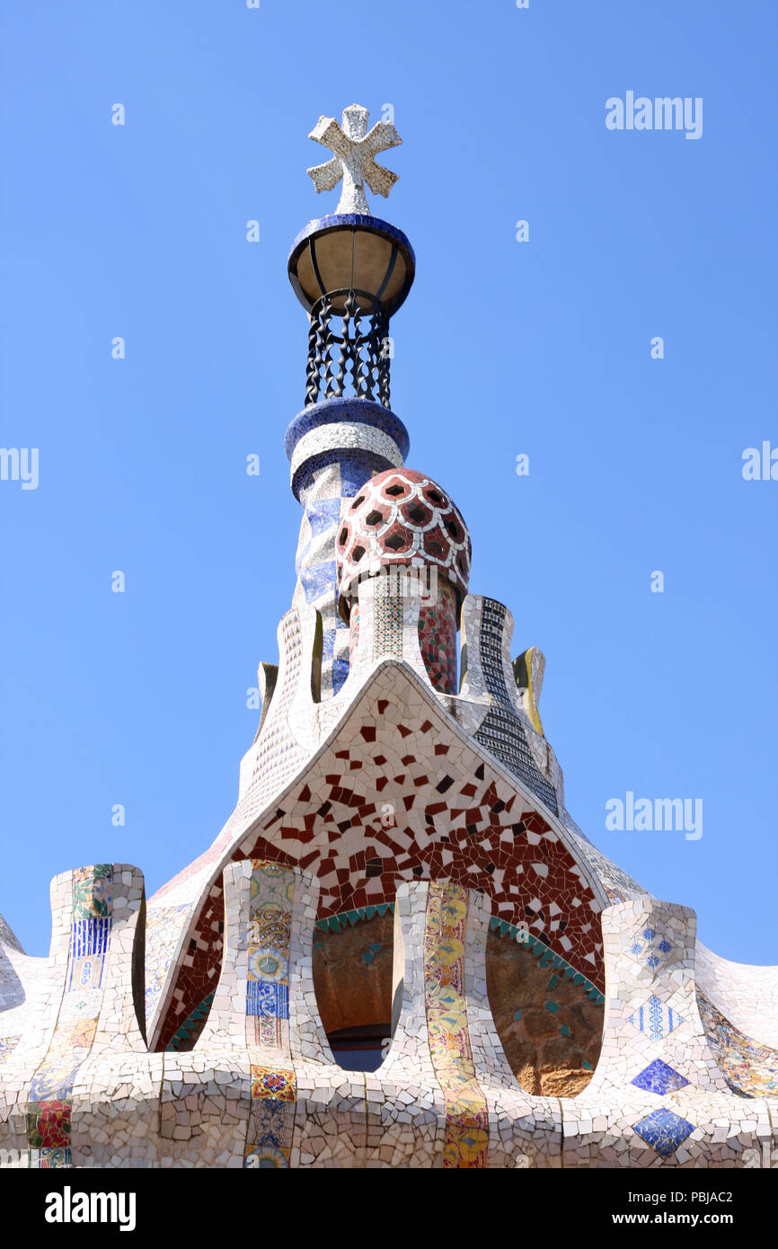 Barcelona roof chimney tower hi-res stock photography and images - Alamy