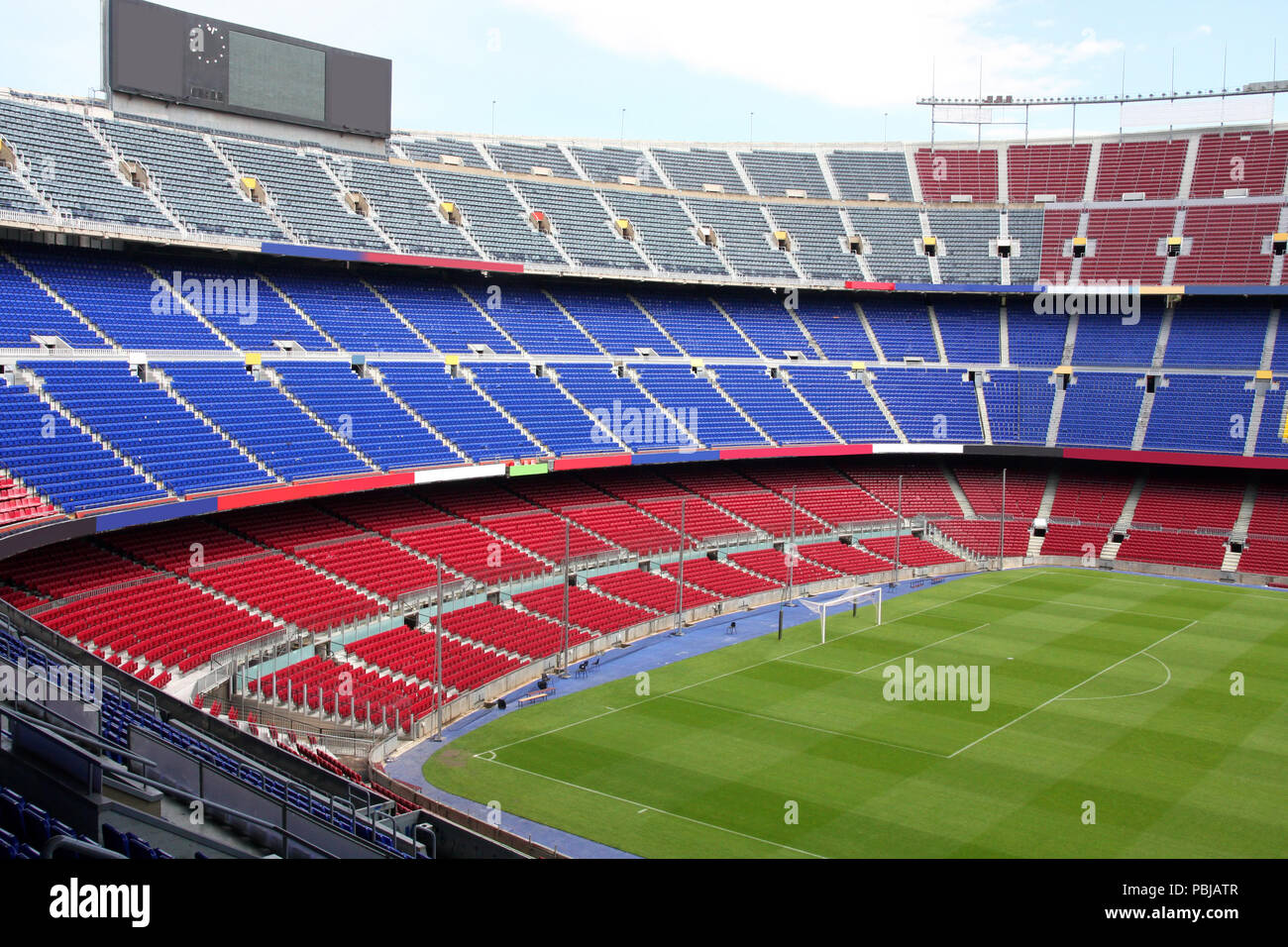 Nou camp football stadium view empty hi-res stock photography and ...