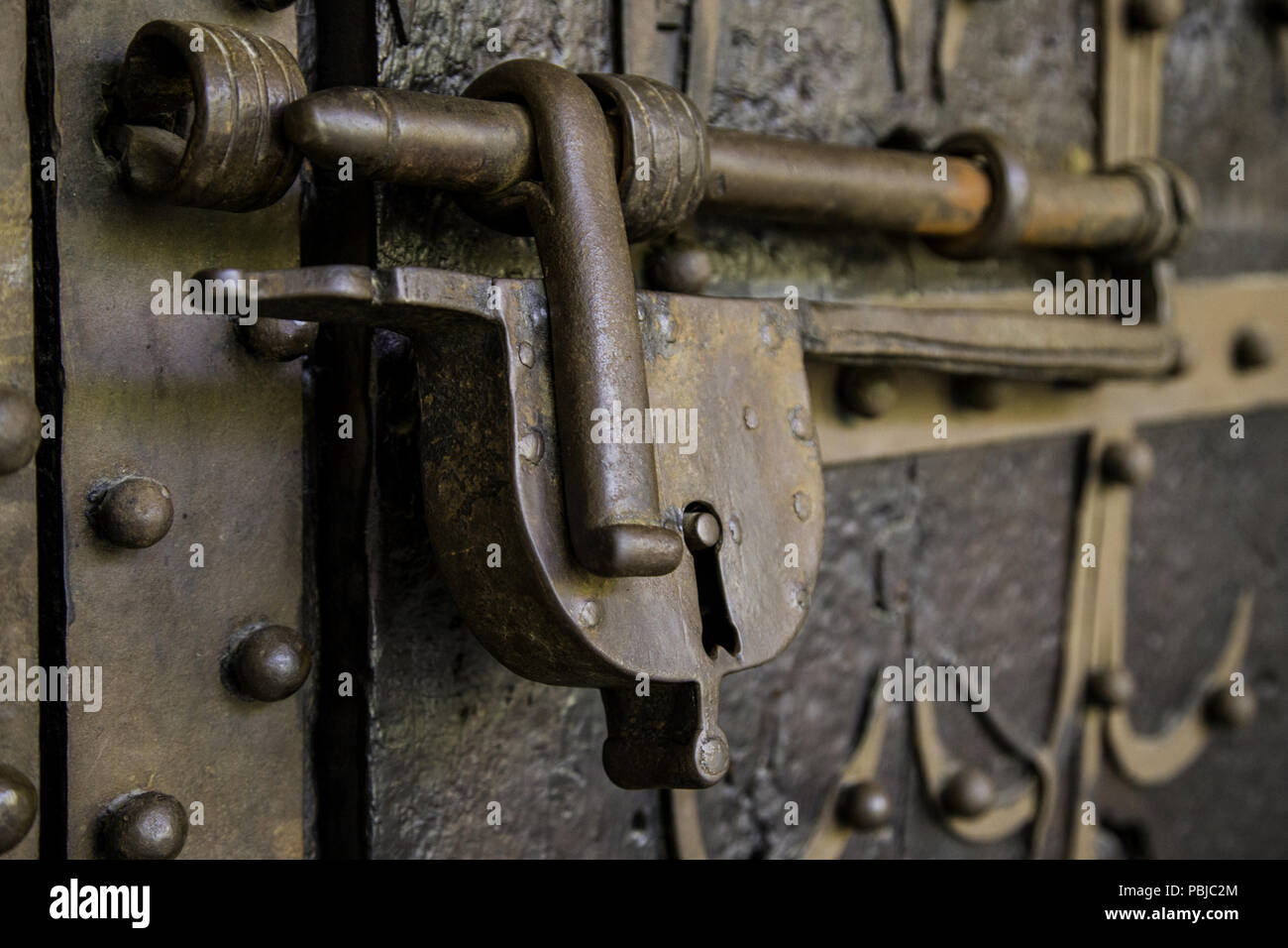 Old security padlock, protection detail, lock Stock Photo - Alamy