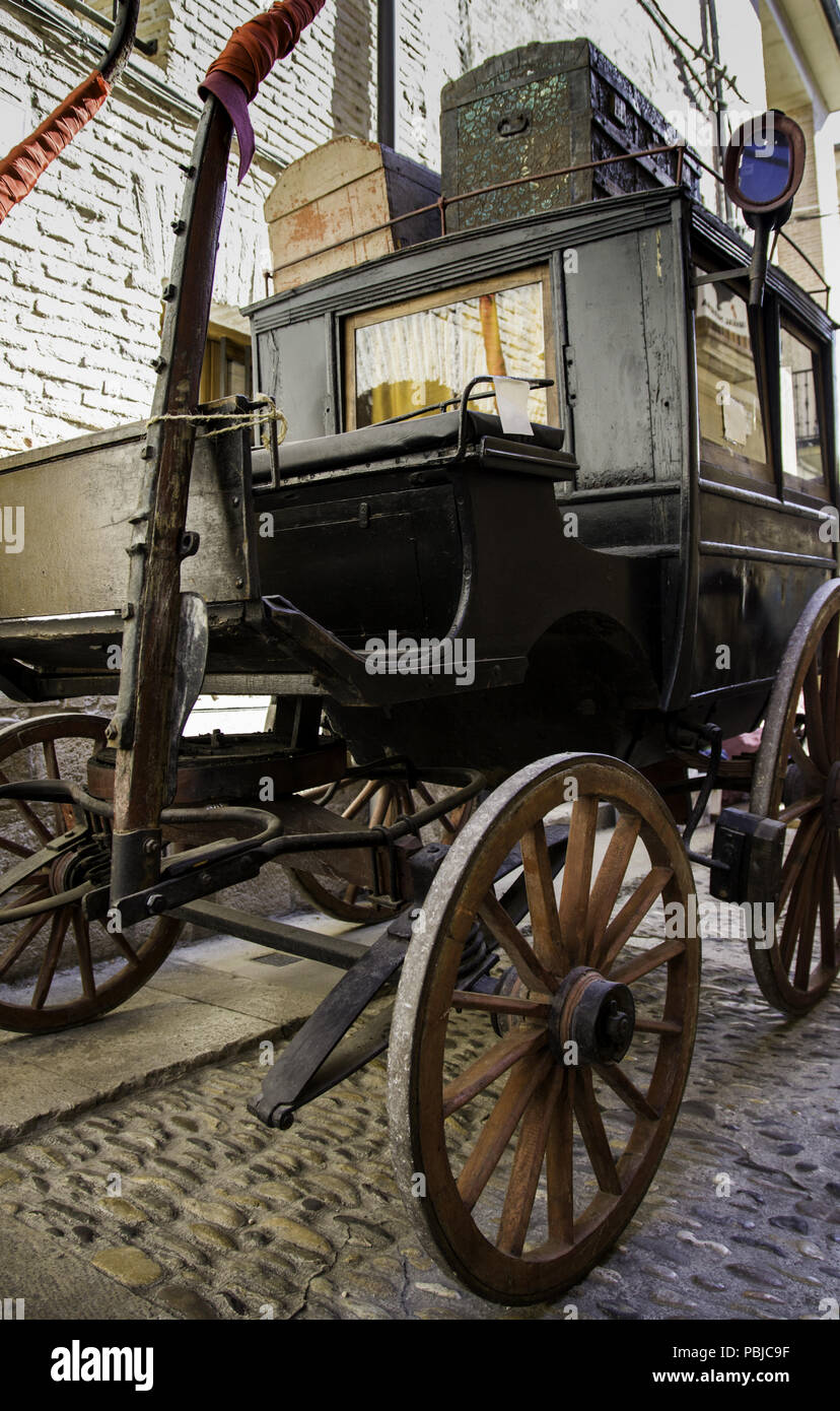 Old horse carriage, old transport detail Stock Photo - Alamy