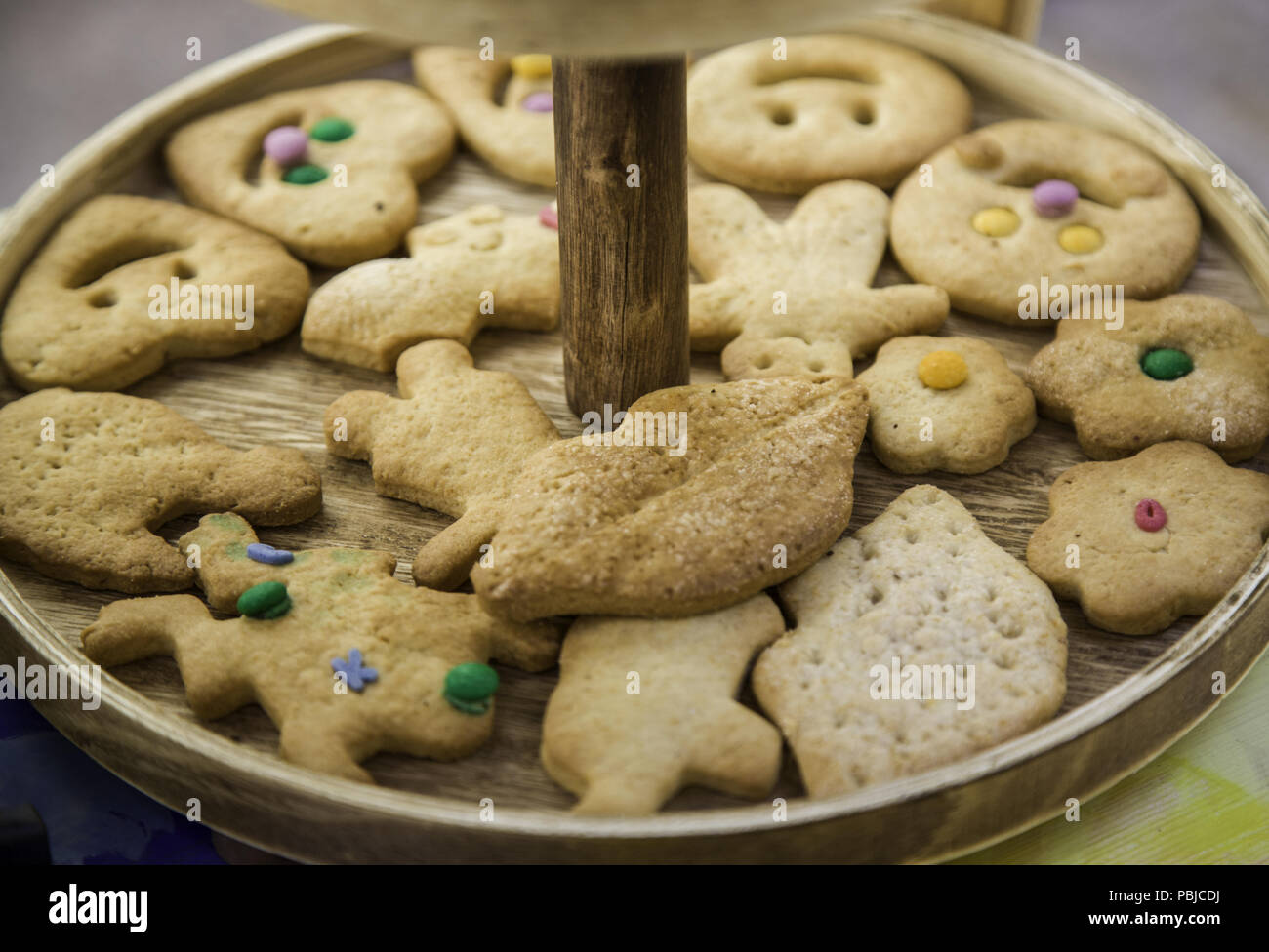 Homemade cookies with shapes, sweet dessert detail, celebration Stock ...