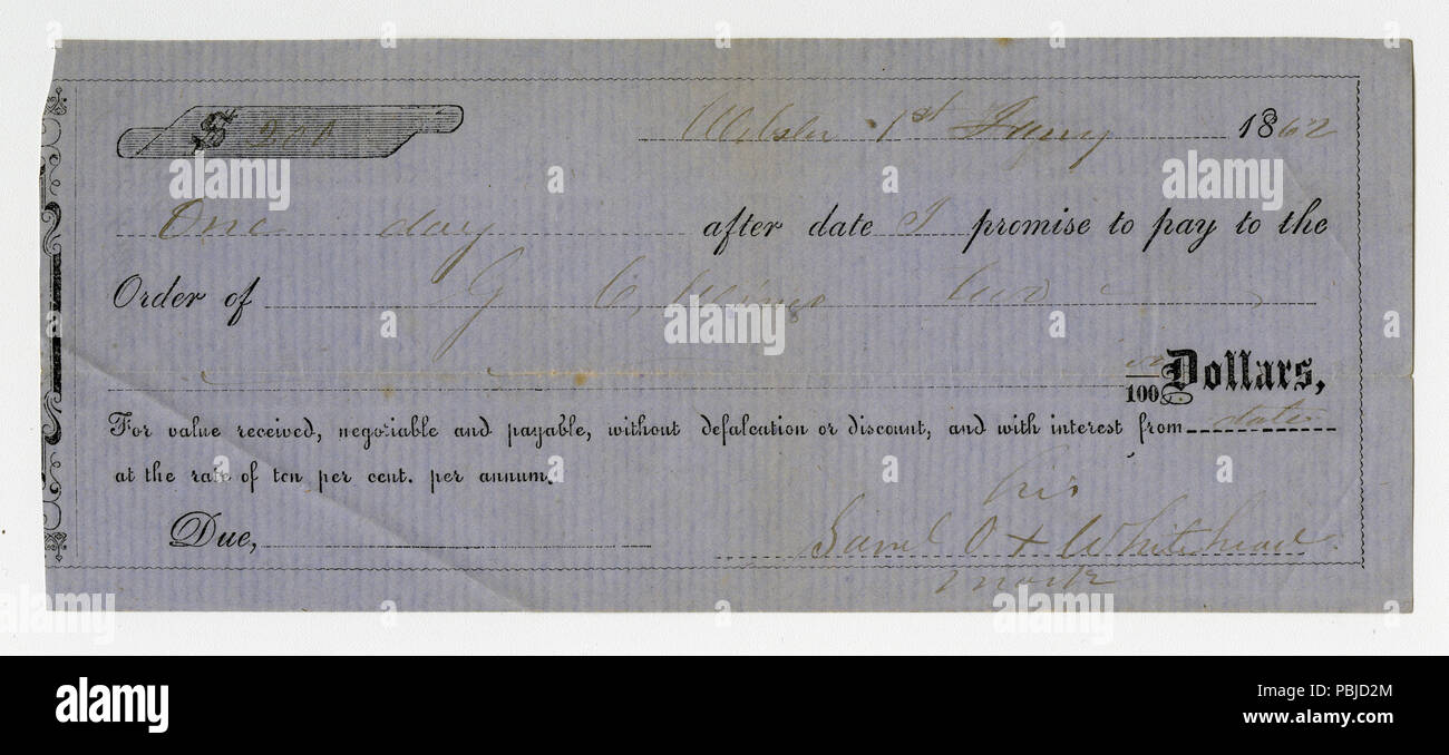 1231 Promissory note signed Samuel Whitehead (his mark) to G.C. Wingo ...