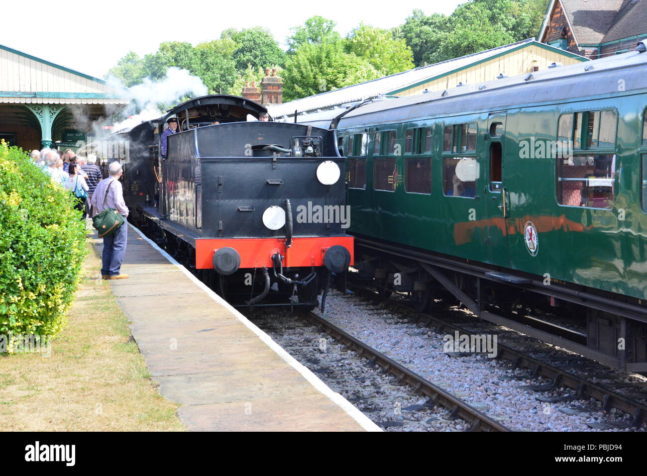 A Q class locomotive on the Bluebell Railway Stock Photo - Alamy