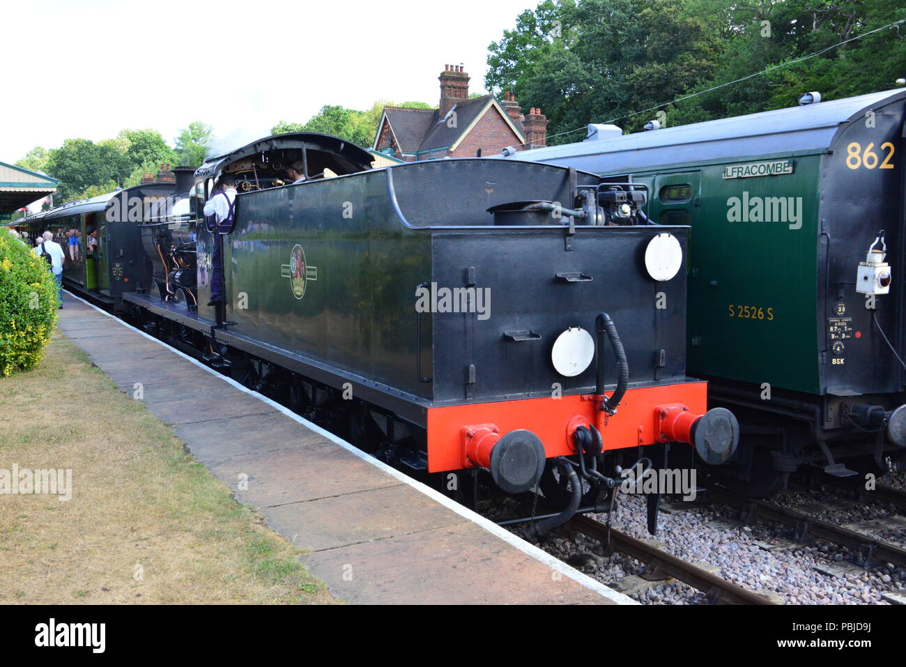 A Q class locomotive on the Bluebell Railway Stock Photo - Alamy