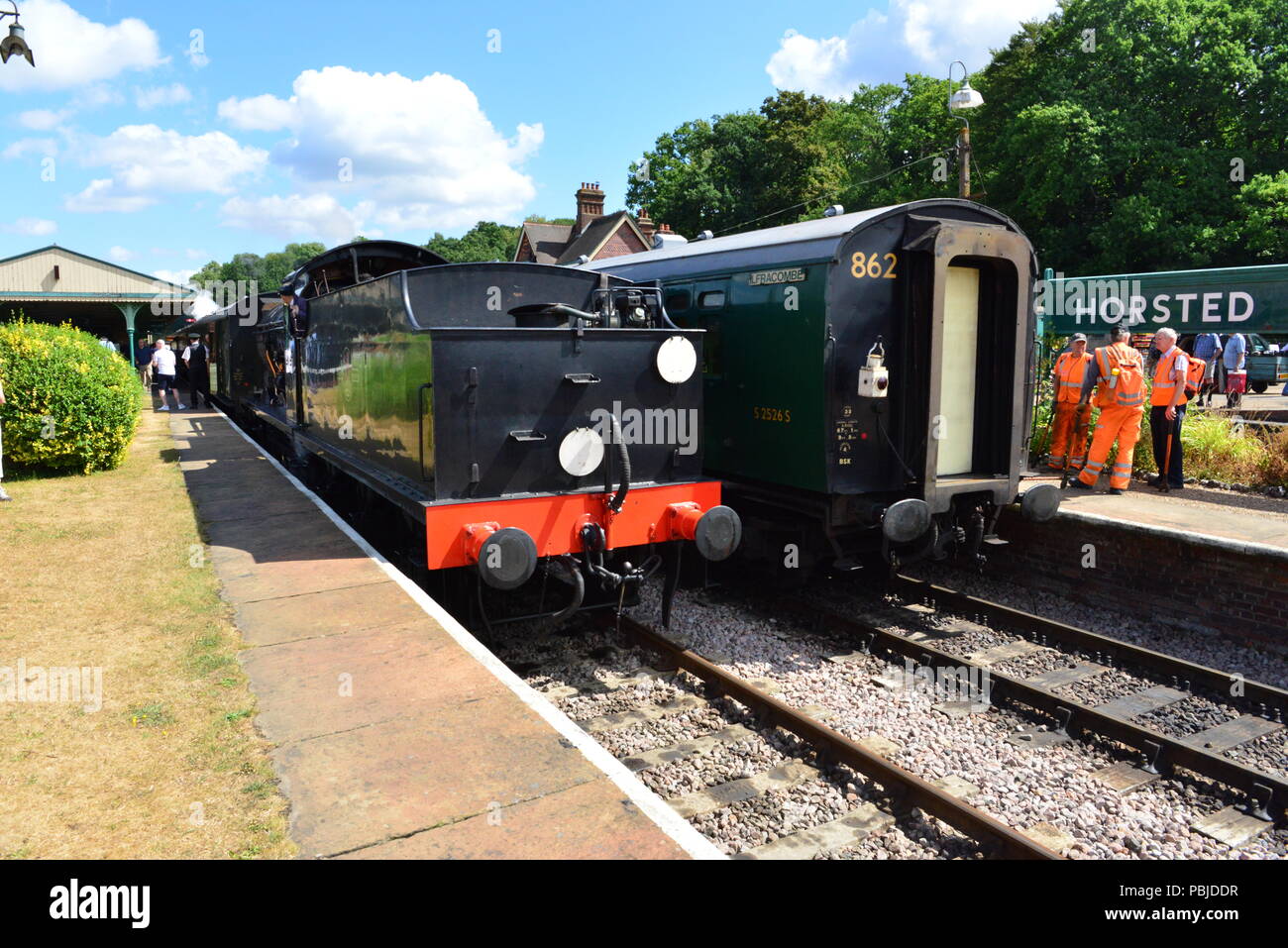 A Q class locomotive on the Bluebell Railway Stock Photo - Alamy