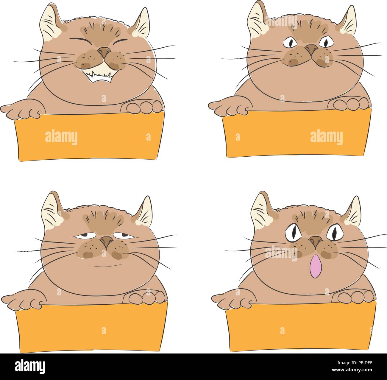 Design of cute cat with feeling Stock Vector Image & Art - Alamy