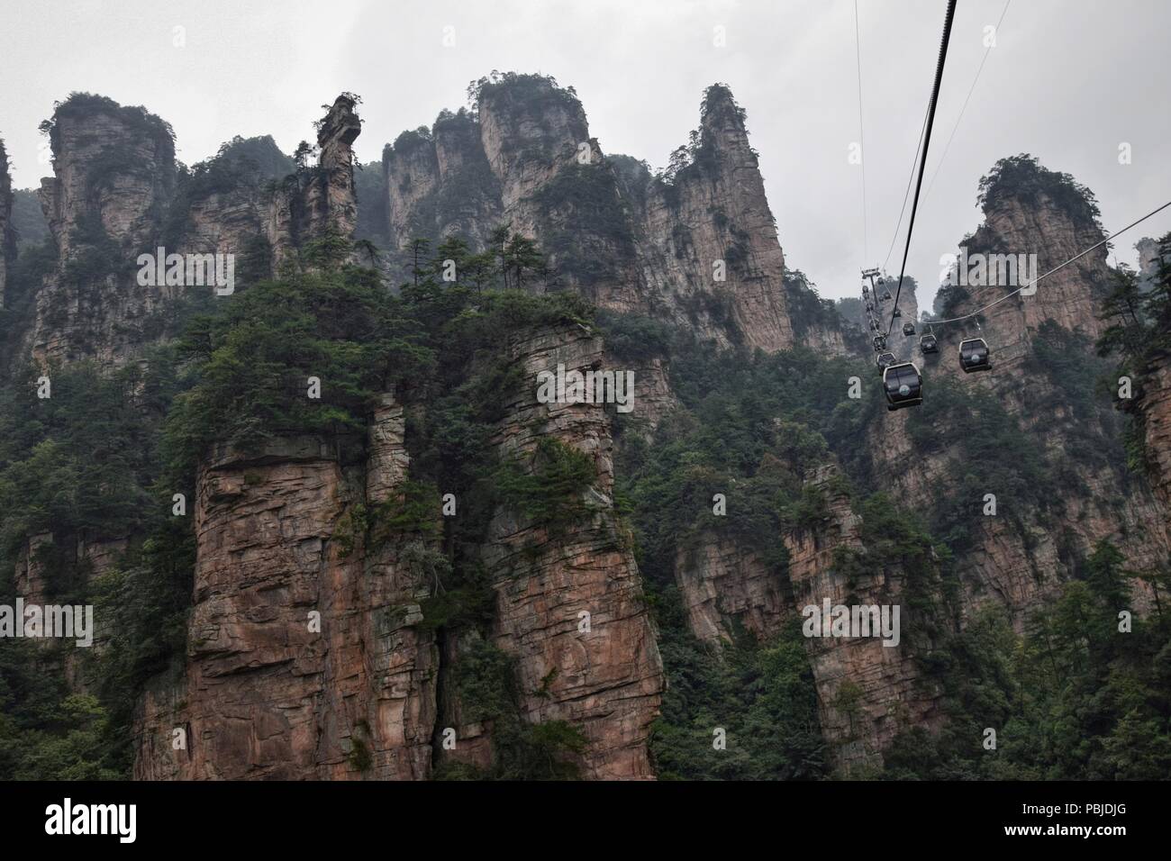 Picturesque landscape of Zhangjiajie mountain in Hunan province in ...
