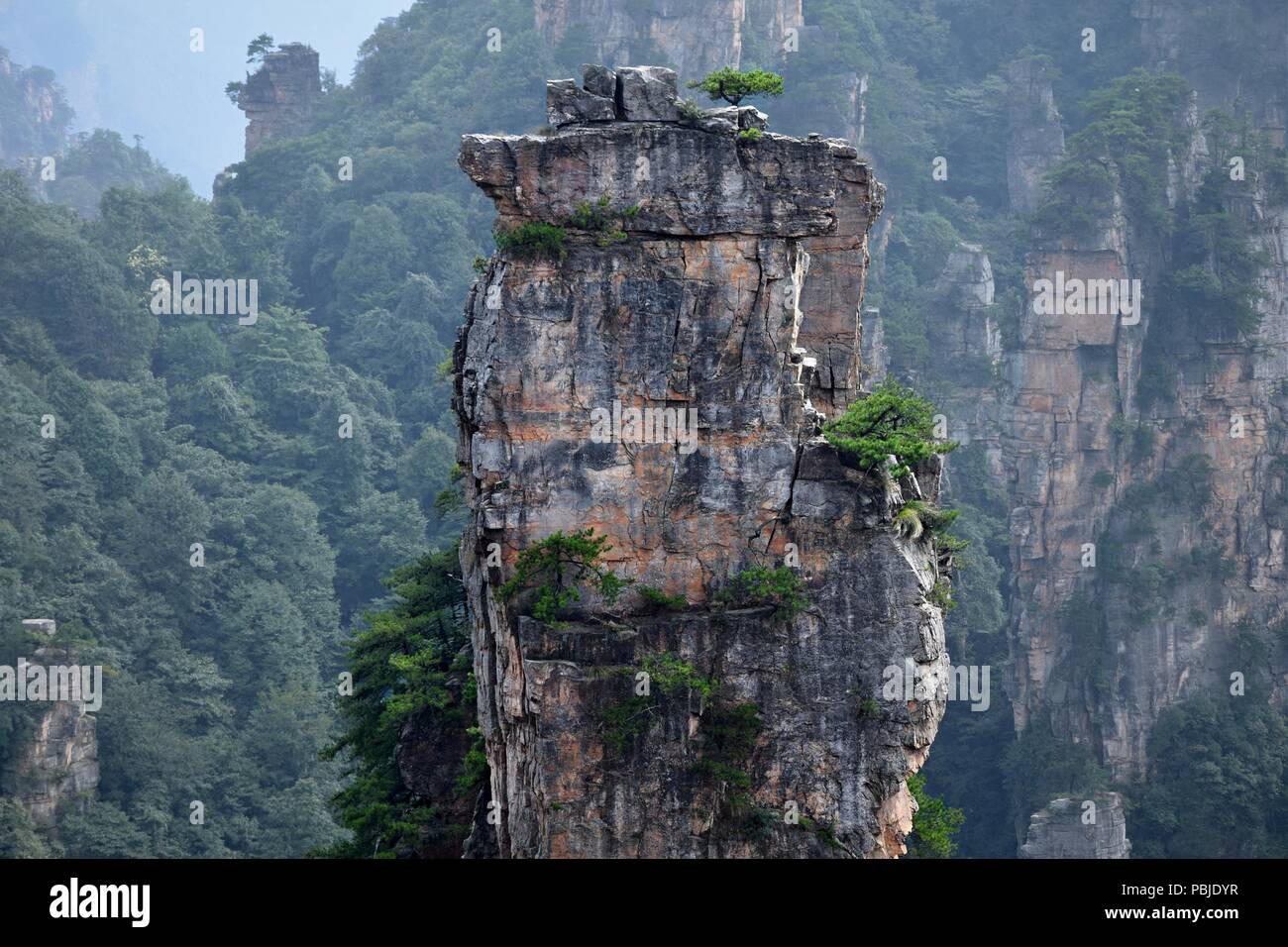 Picturesque landscape of Zhangjiajie mountain in Hunan province in ...