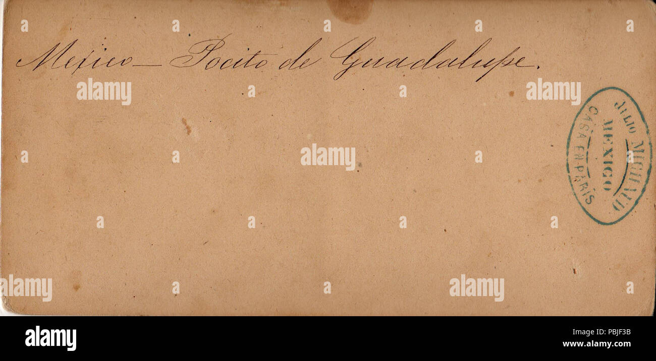 1021 Mexico Pocito de Guadalupe Julio Michaud reverso Stock Photo - Alamy