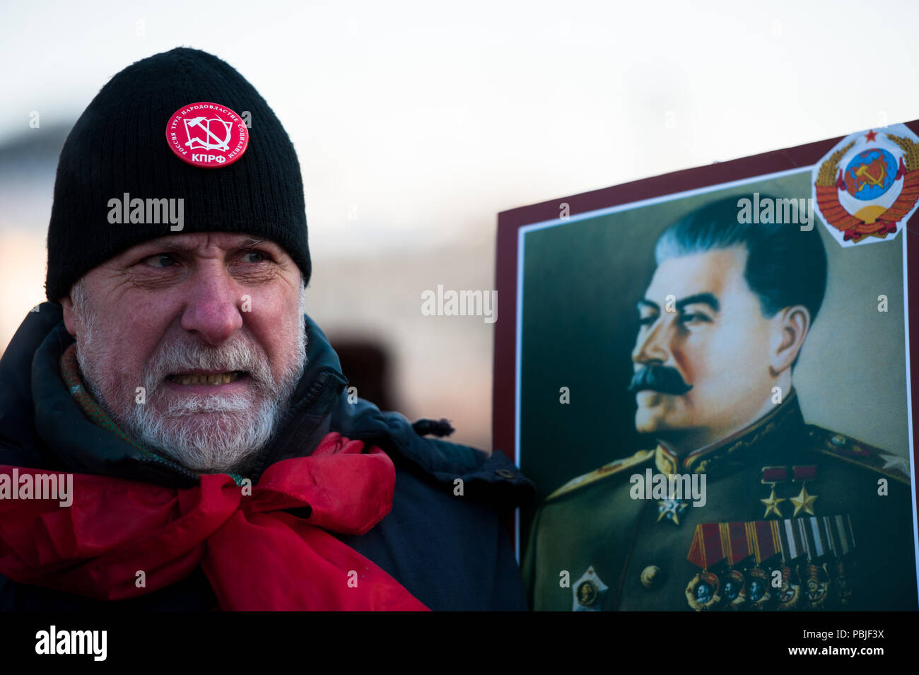 MOSCOW, RUSSIA - MARCH 15, 2013: Meeting for 60 years since the death ...